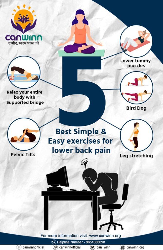5 Best Simple & Easy Exercises for Lower Back Pain - CanWinn Foundation